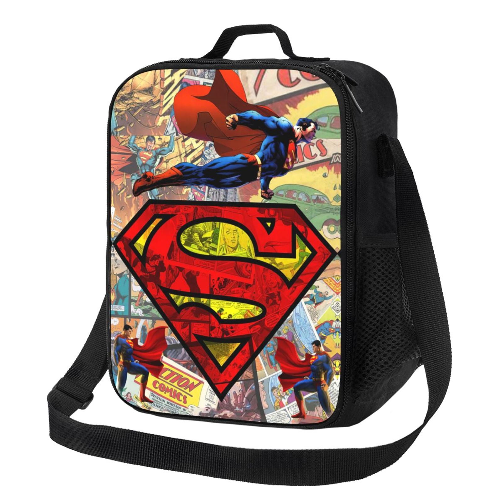 BCVXVAI Superman Lunch Box Reusable Lunch Bag Insulated Portable Tote ...