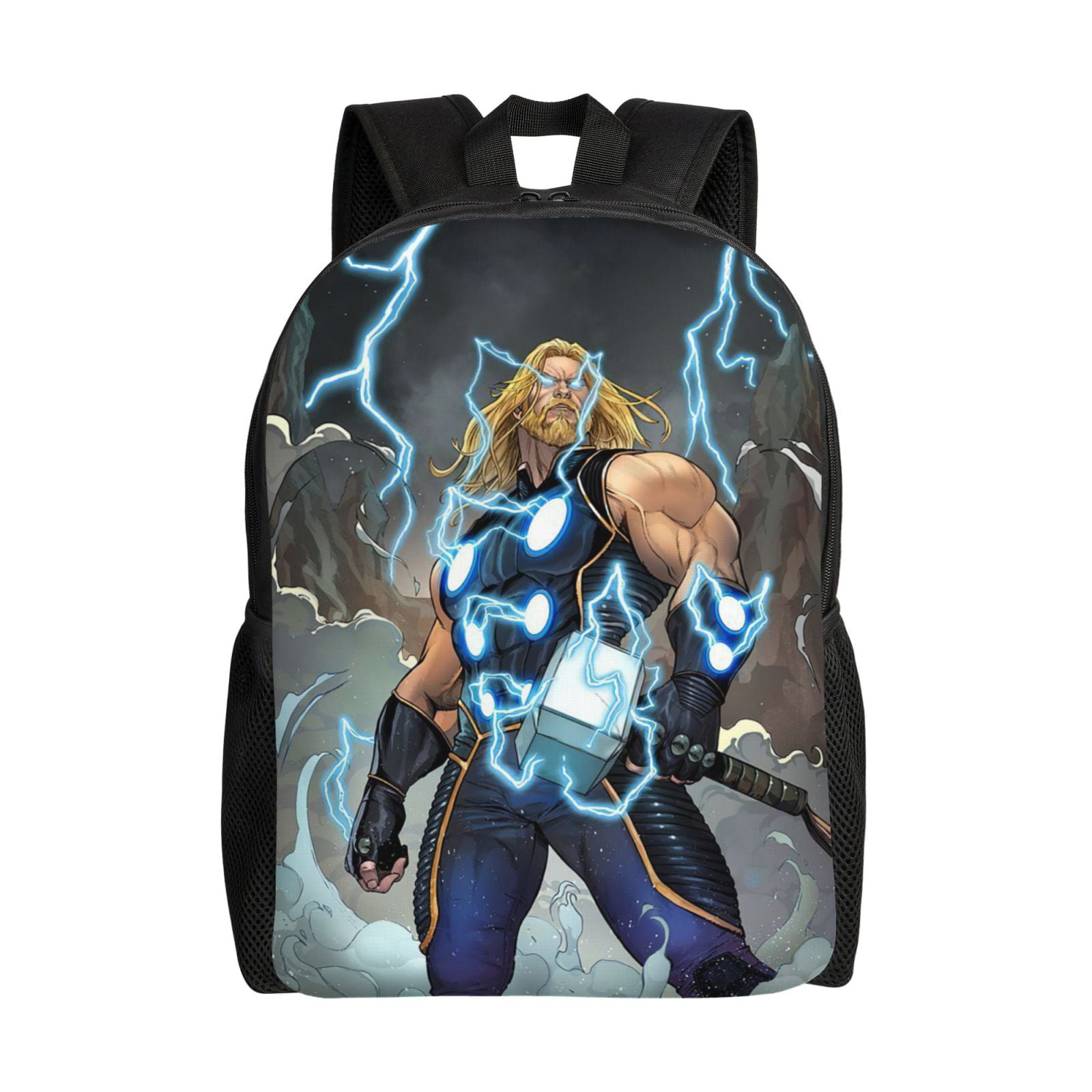 BCVXVAI Thor Backpack with Full Front Print, Lightweight Oxford Fabric Travel Backpack for Men ...