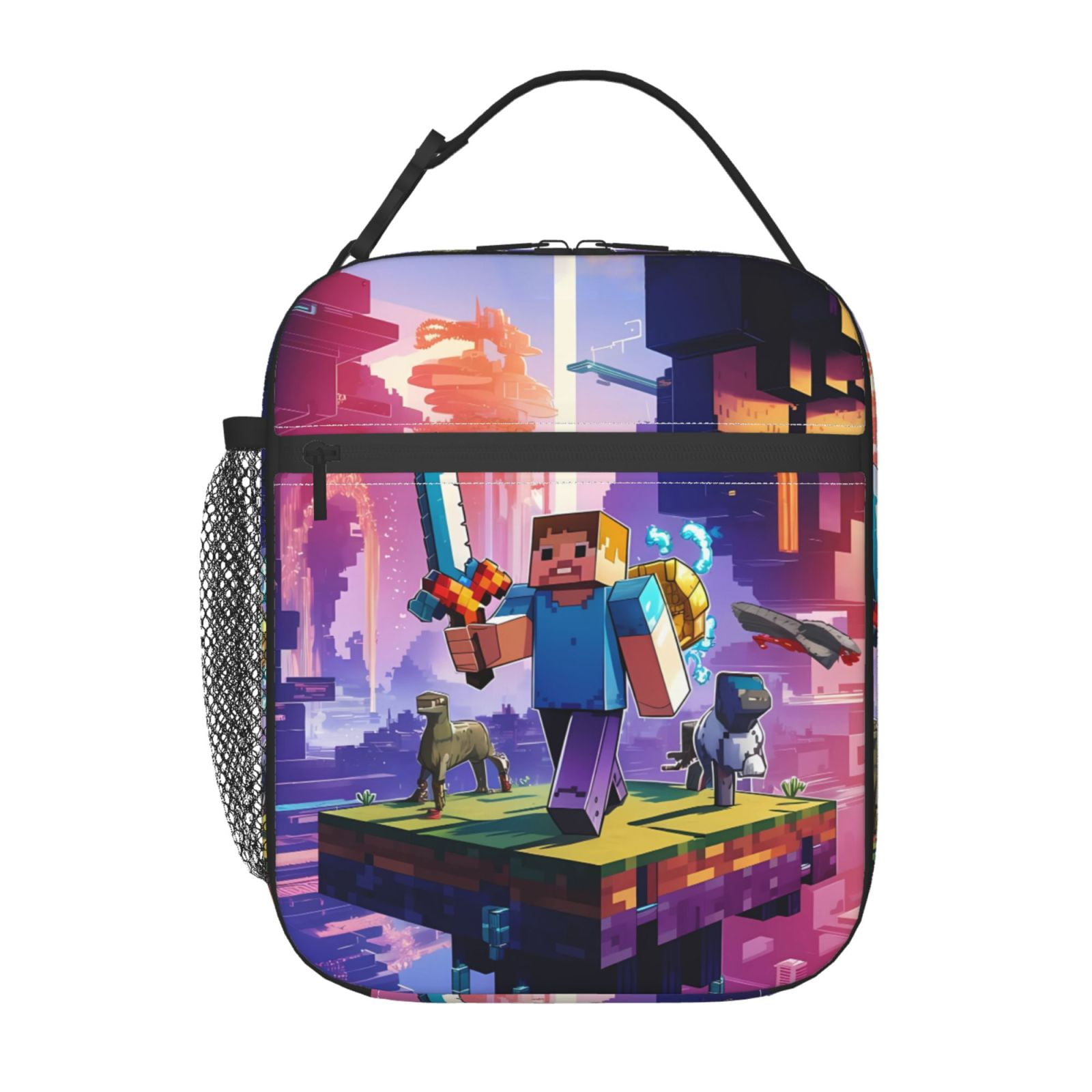 BCVXVAI WMinecraft Lunch Box Reusable Insulated Lunch Bag for Men Women ...