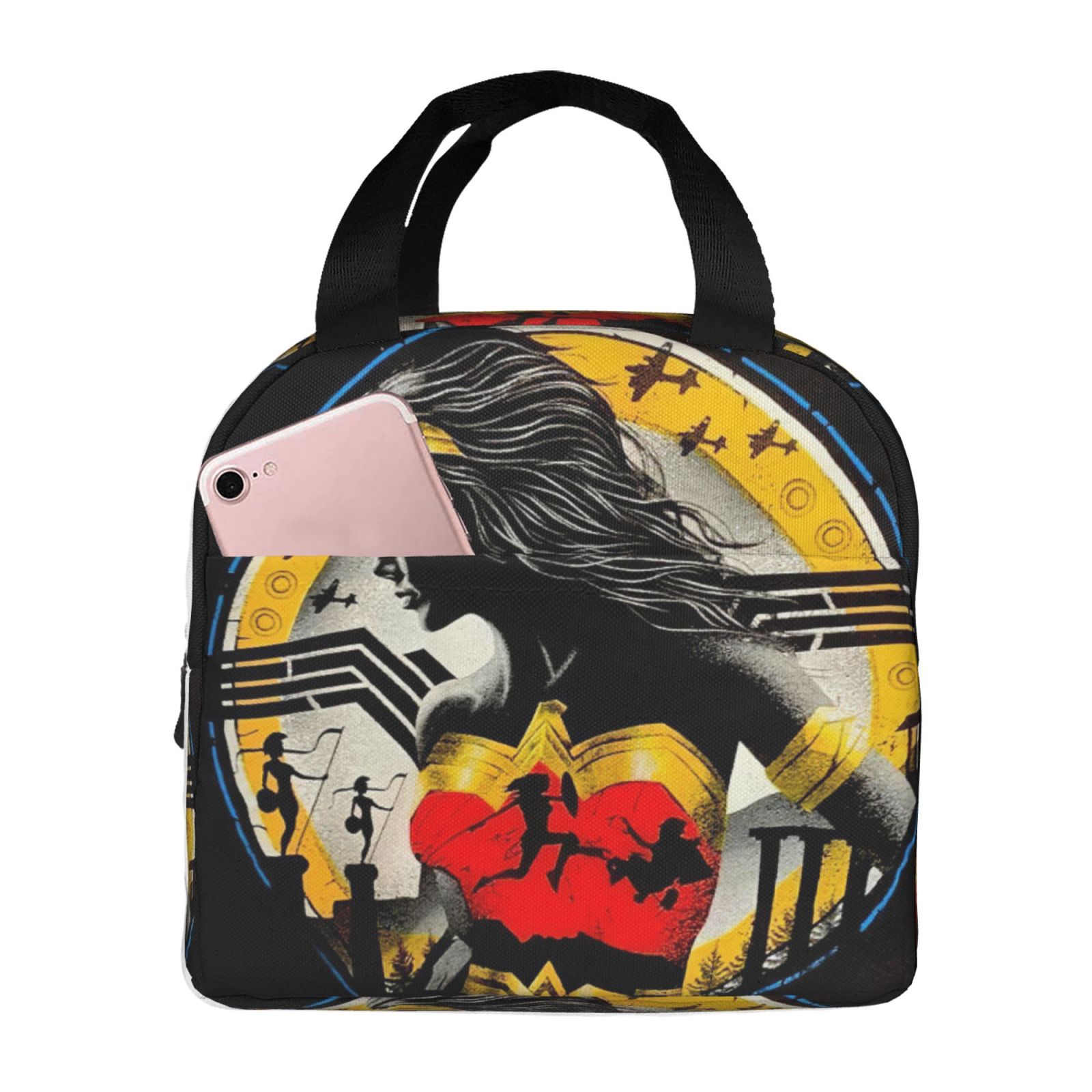 BCVXVAI Wonder Woman Lunch Box, Portable Insulated Cooler Lunch Bags ...