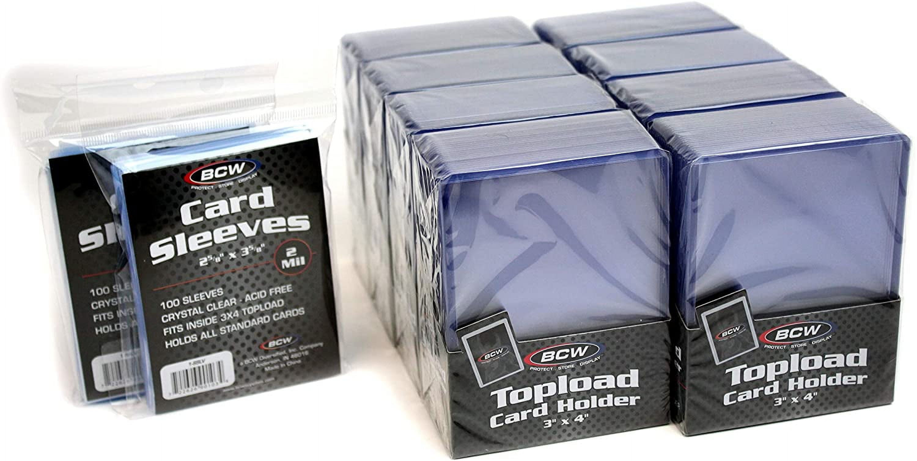 BCW 200-Count Card Toploaders and Card Sleeves,Pvc - Walmart.com