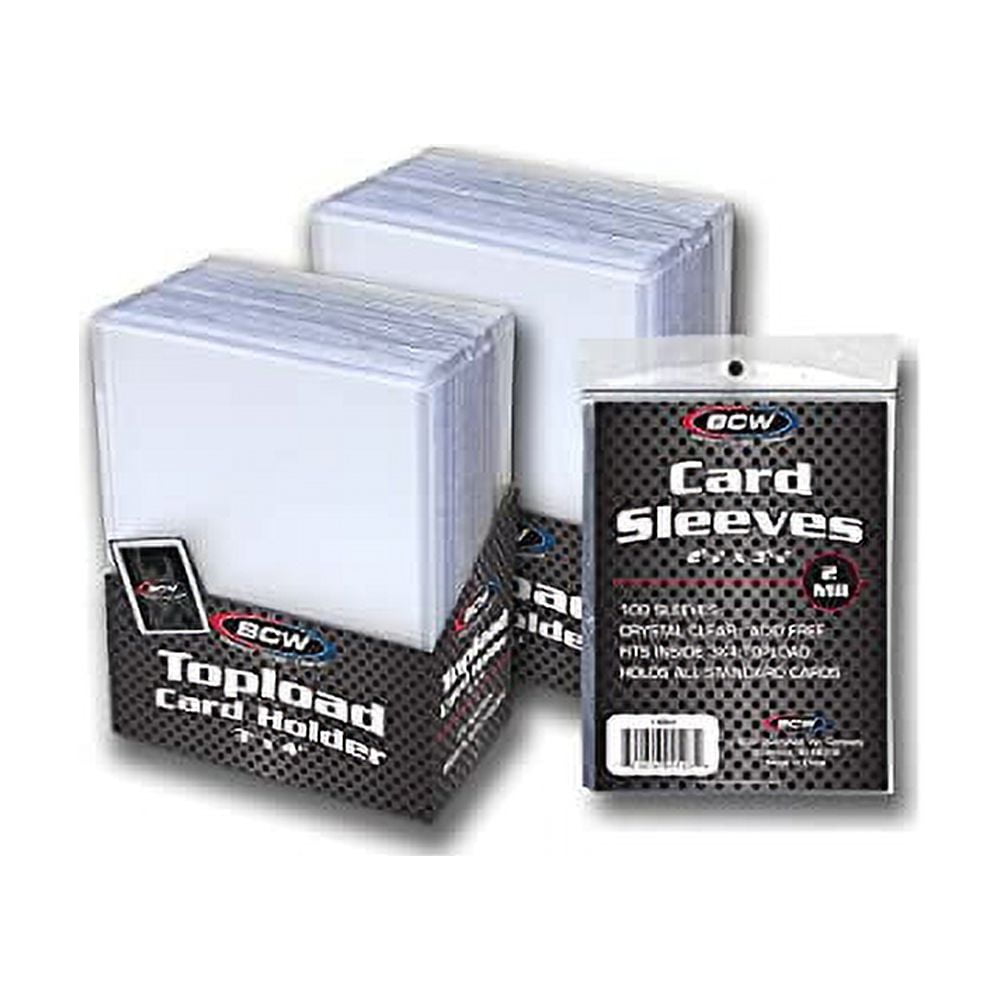 BCW 50-Count Toploaders and 100-Count Sleeves for Trading Card ...