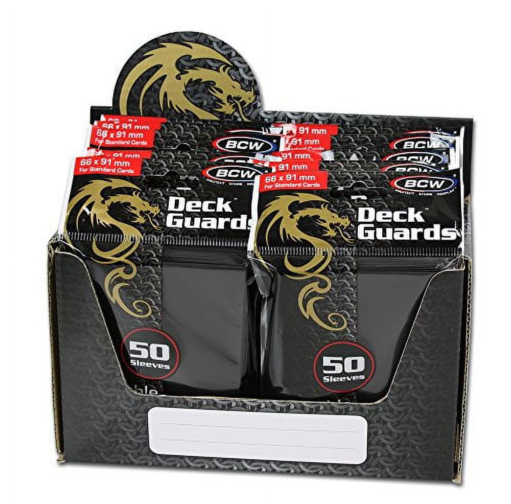 BCW 500 Count Deck Guard Black Matte Finish Deck Protector Sleeves ...