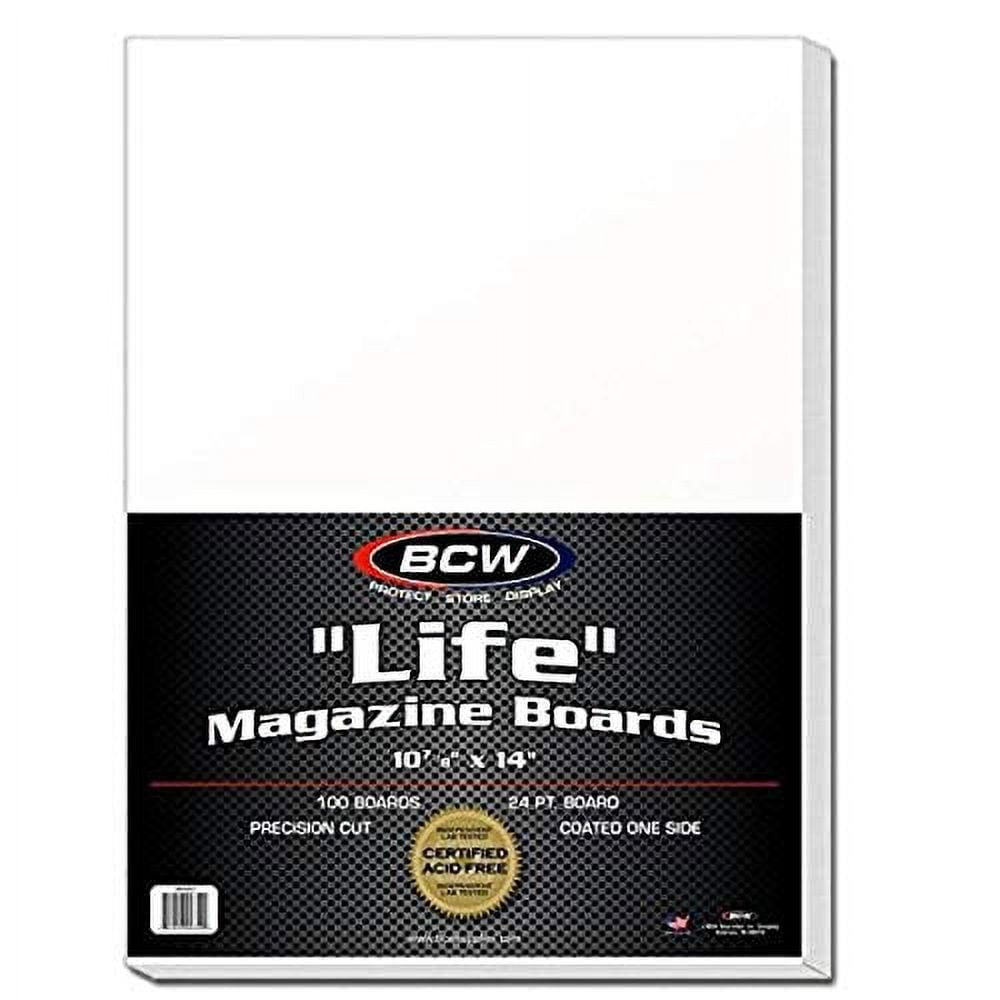 BCW BBMAG-L Life Size Magazine Backing Boards White 100 Boards ...