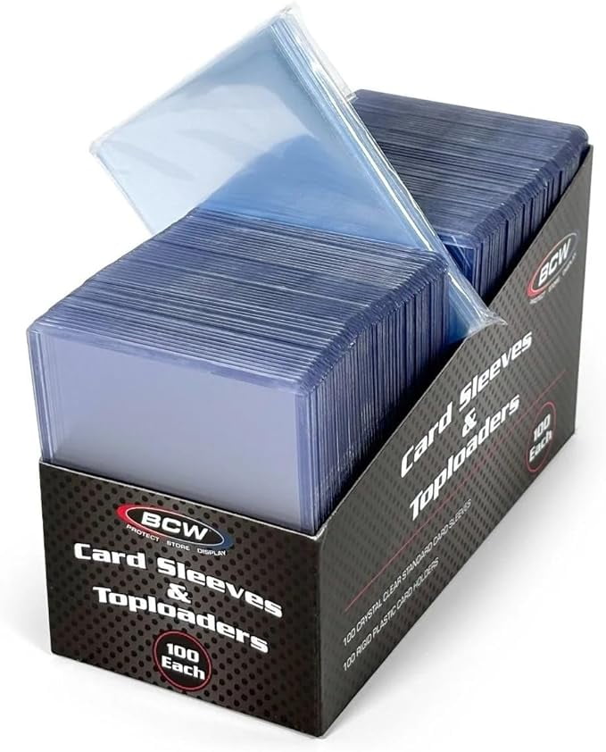 BCW Card Sleeve and Toploader Combo Pack 100ct - Walmart.com