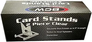 BCW 2-Piece Card Stands Display Case, Adjustable Base, Box of 20 ...
