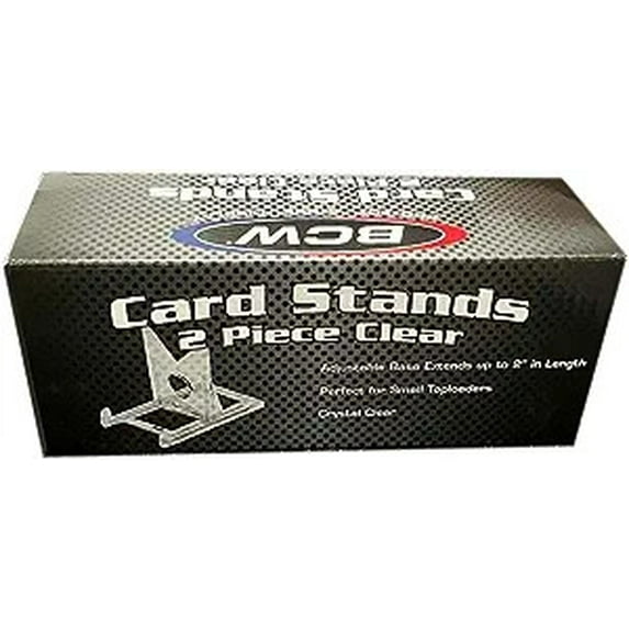 BCW 2-Piece Card Stands Display Case, Adjustable Base, Box of 20 ...