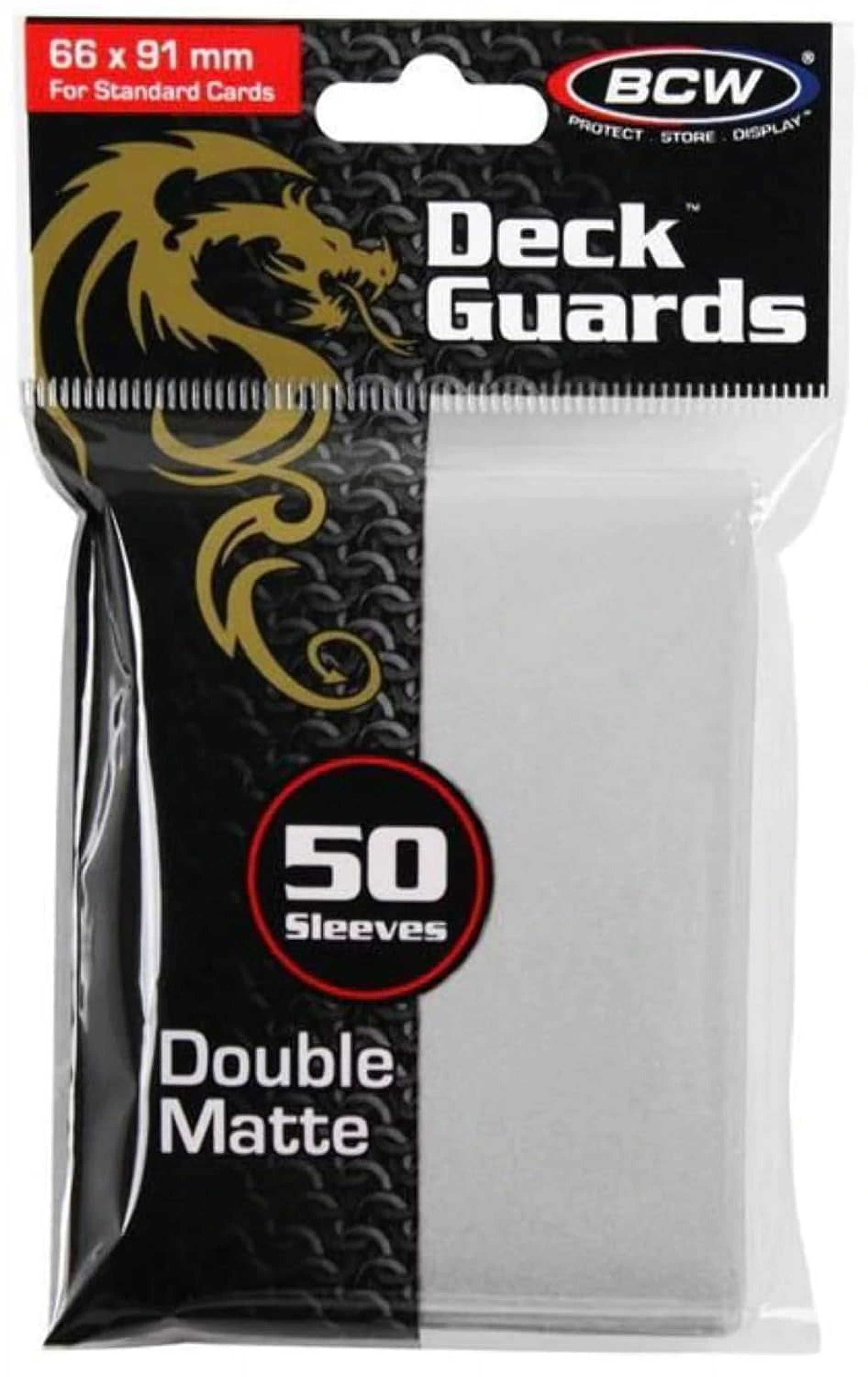 BCW Deck Guards Double Matte Card Sleeves - White, 50-Count (Standard ...