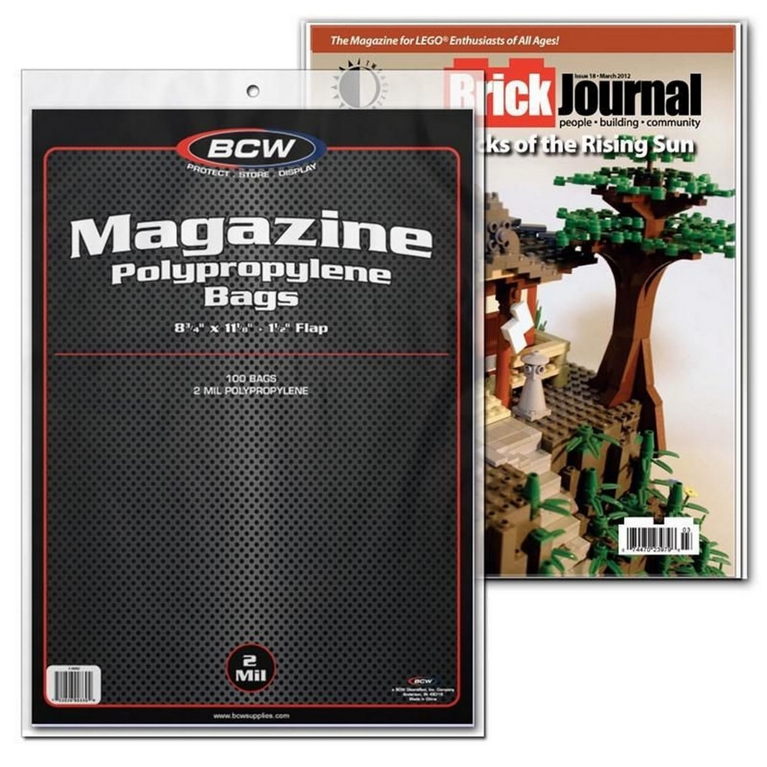 BCW Magazine Polypropylene Bags 8 3/4" x 11 1/8" 100 ct - Walmart.com