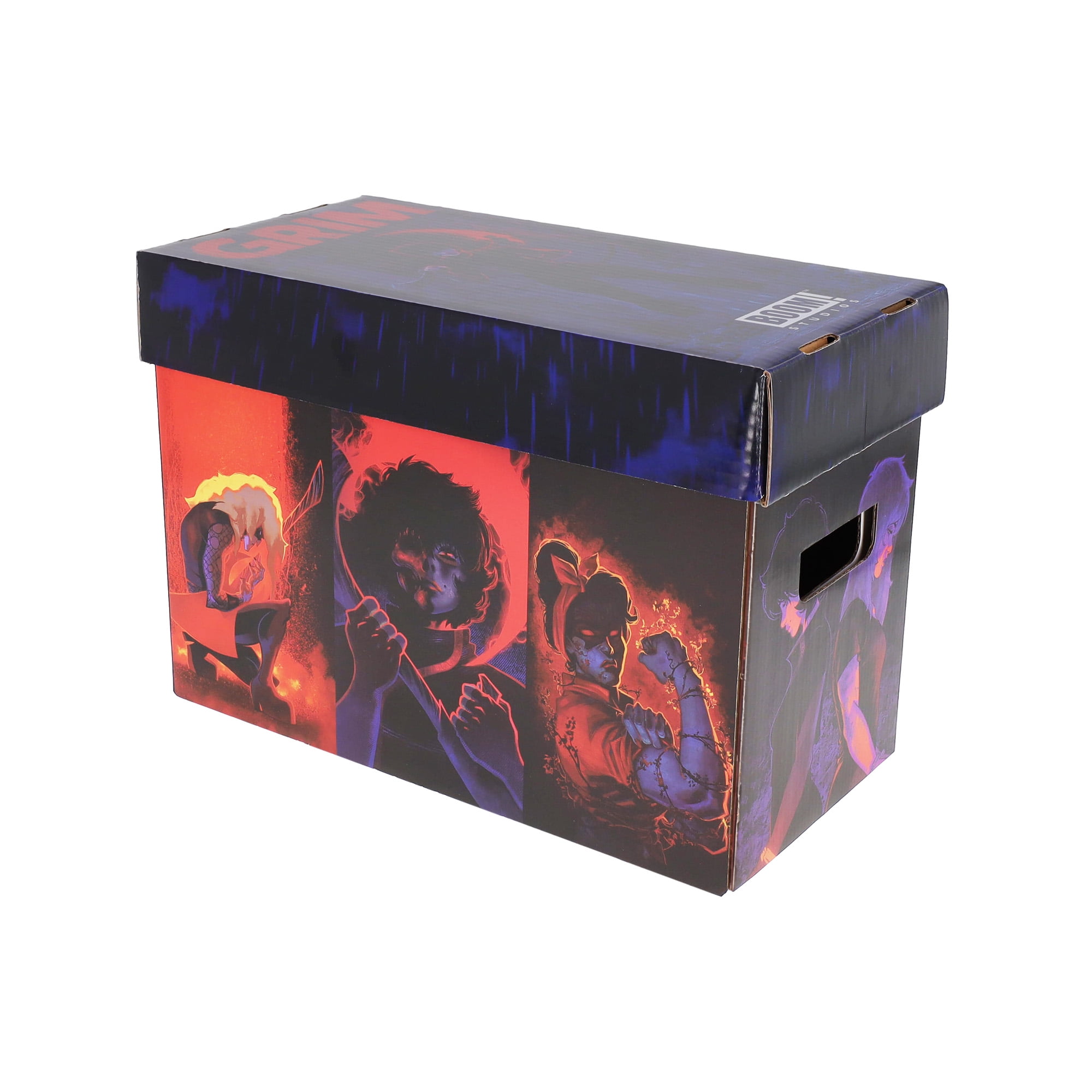 BCW Short Cardboard Comic Book Storage Box with Boom! Studios GRIM Art ...