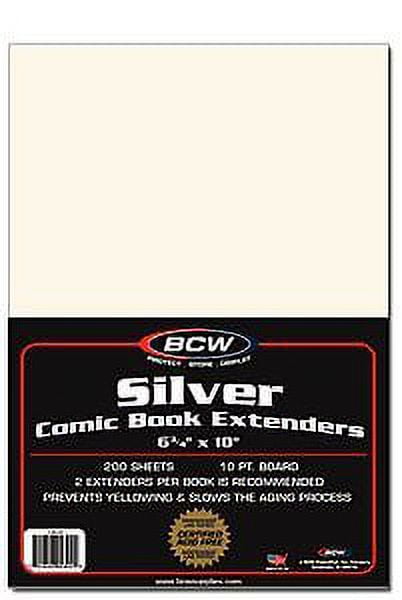 BCW Silver Comic Book Extenders - (1 Pack of 200) Comics, Comic Books ...
