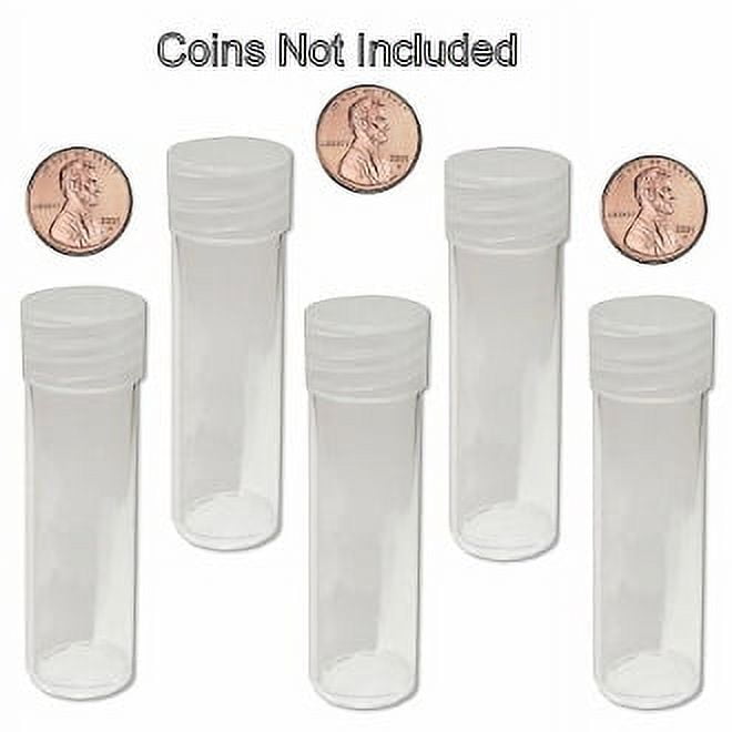 BCW Storage Chests & Boxes 19mm Coin Tubes, Clear, 5 Count, 5 Pack ...