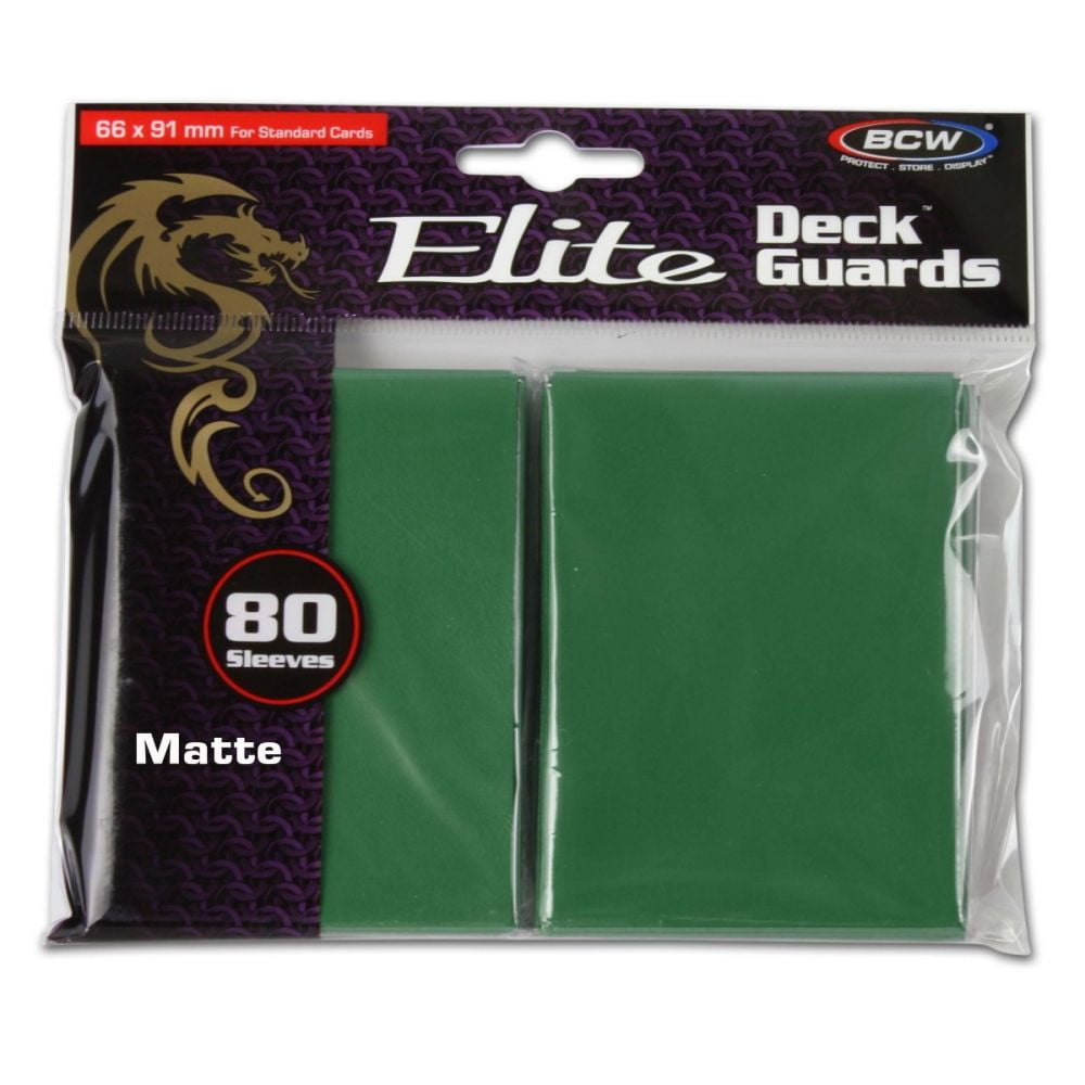 BCW Supplies Elite Matte Card Sleeves - Green (80) New - Walmart.com