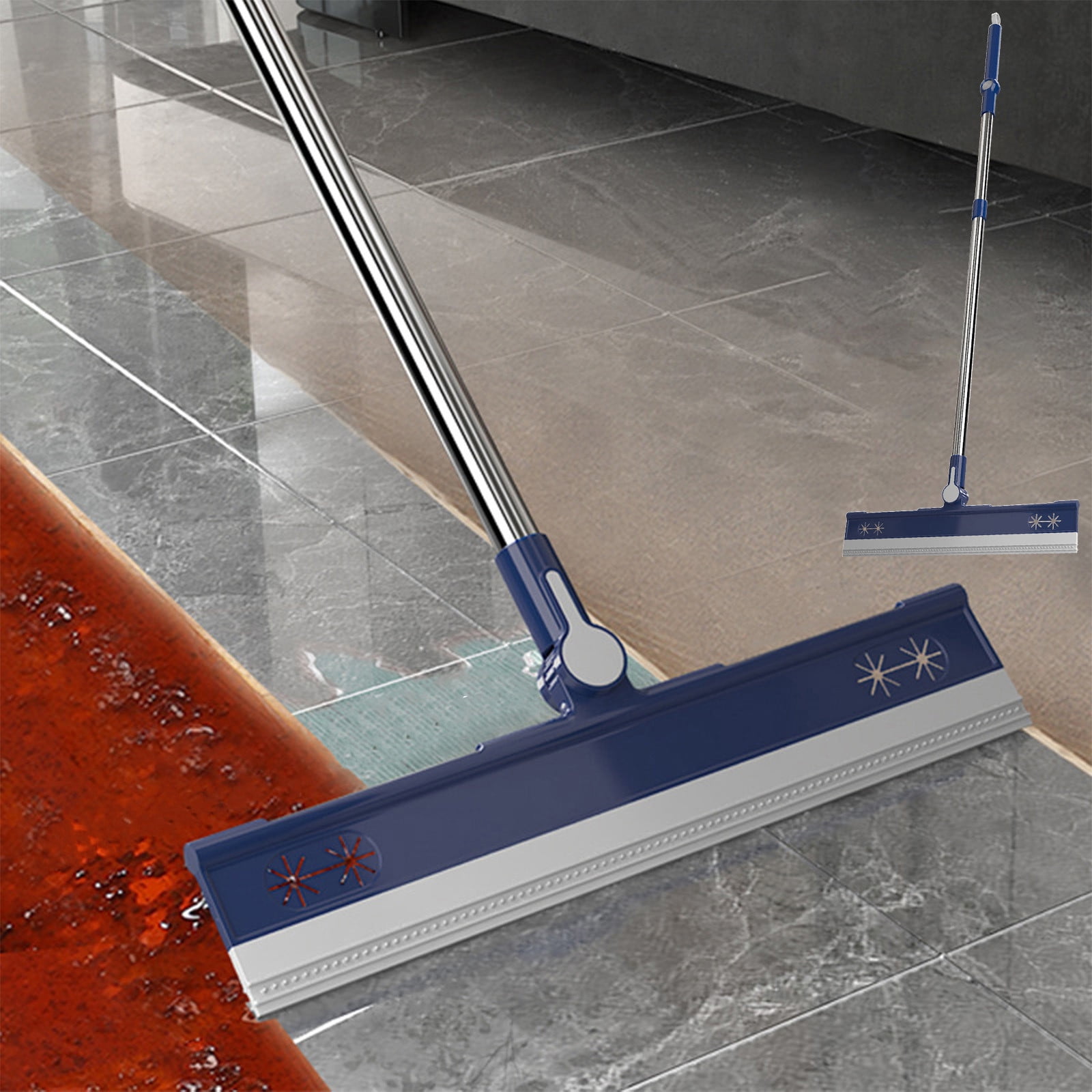 BCZHQQ 180° Adjustable Joint Floor Squeegee 29.52x13.77in for Shower ...