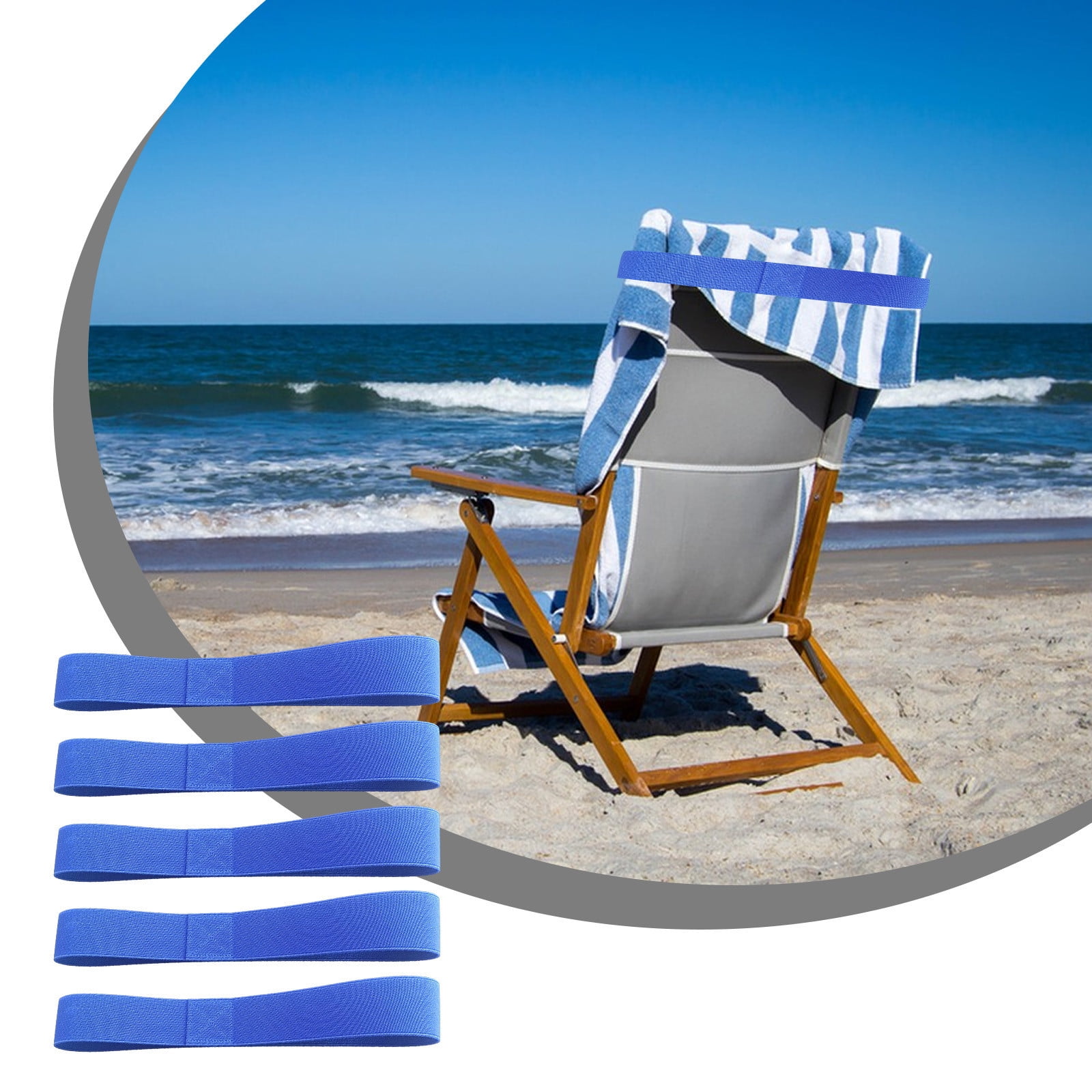 BCZHQQ 5 Pack Towel Bands,Towel Craber for Beach Chair,Rubber Towel ...