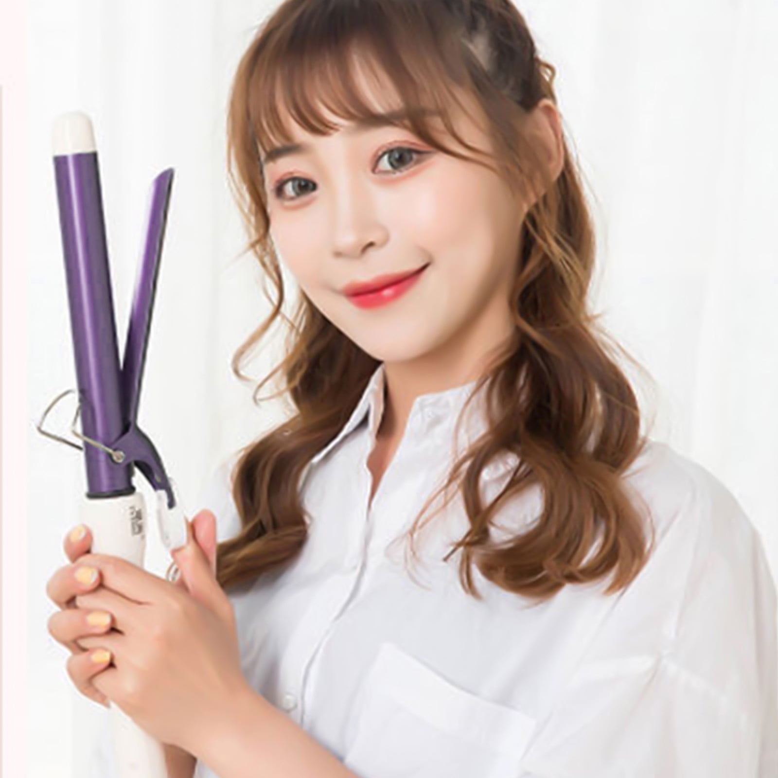 BCZHQQ Adjustable Heat Setting Curling Wand Set - 1pc Purple 15.75x2 ...