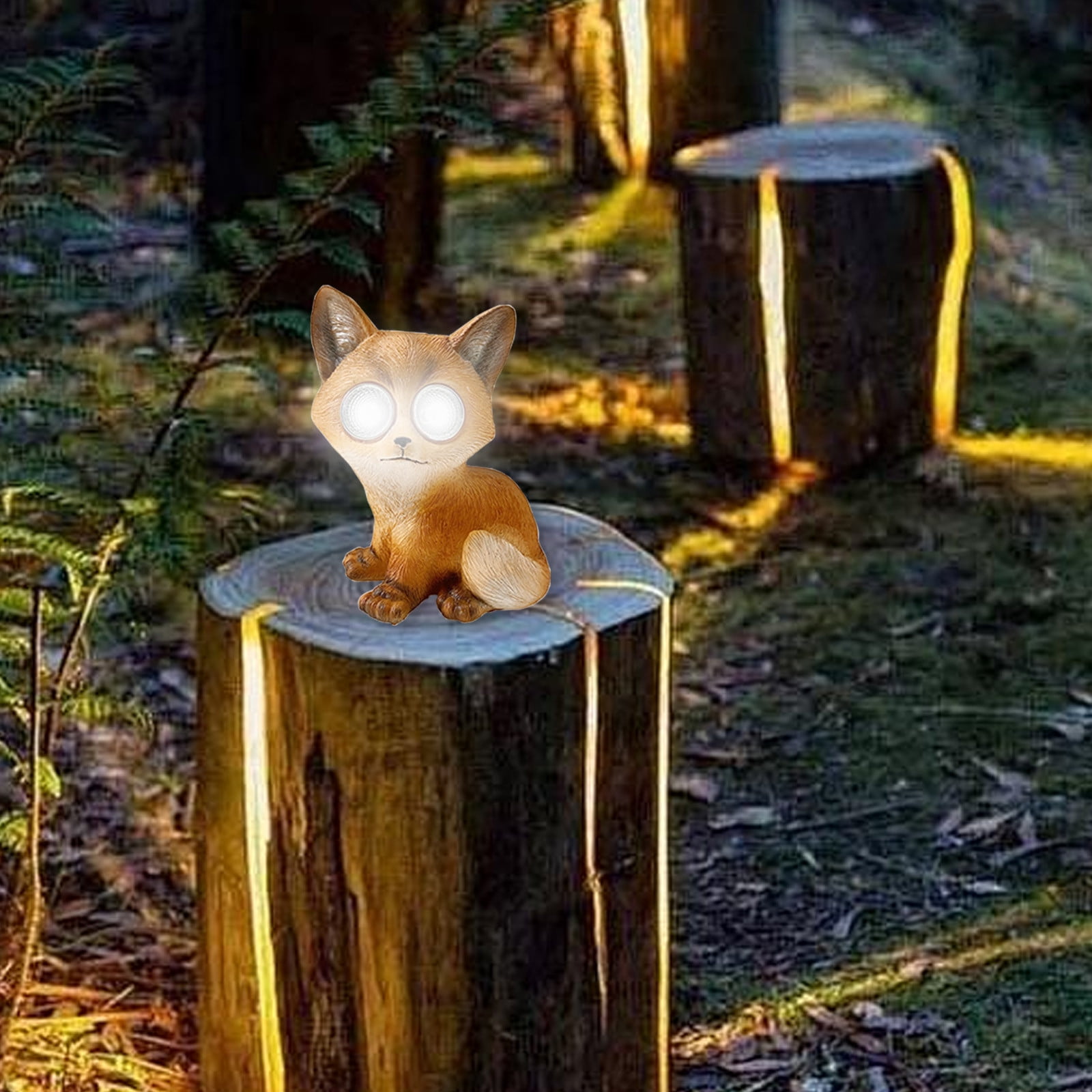 BCZHQQ Adorable Solar Fox Ornaments: 4.72x4.72x3.54in Outdoor Garden ...