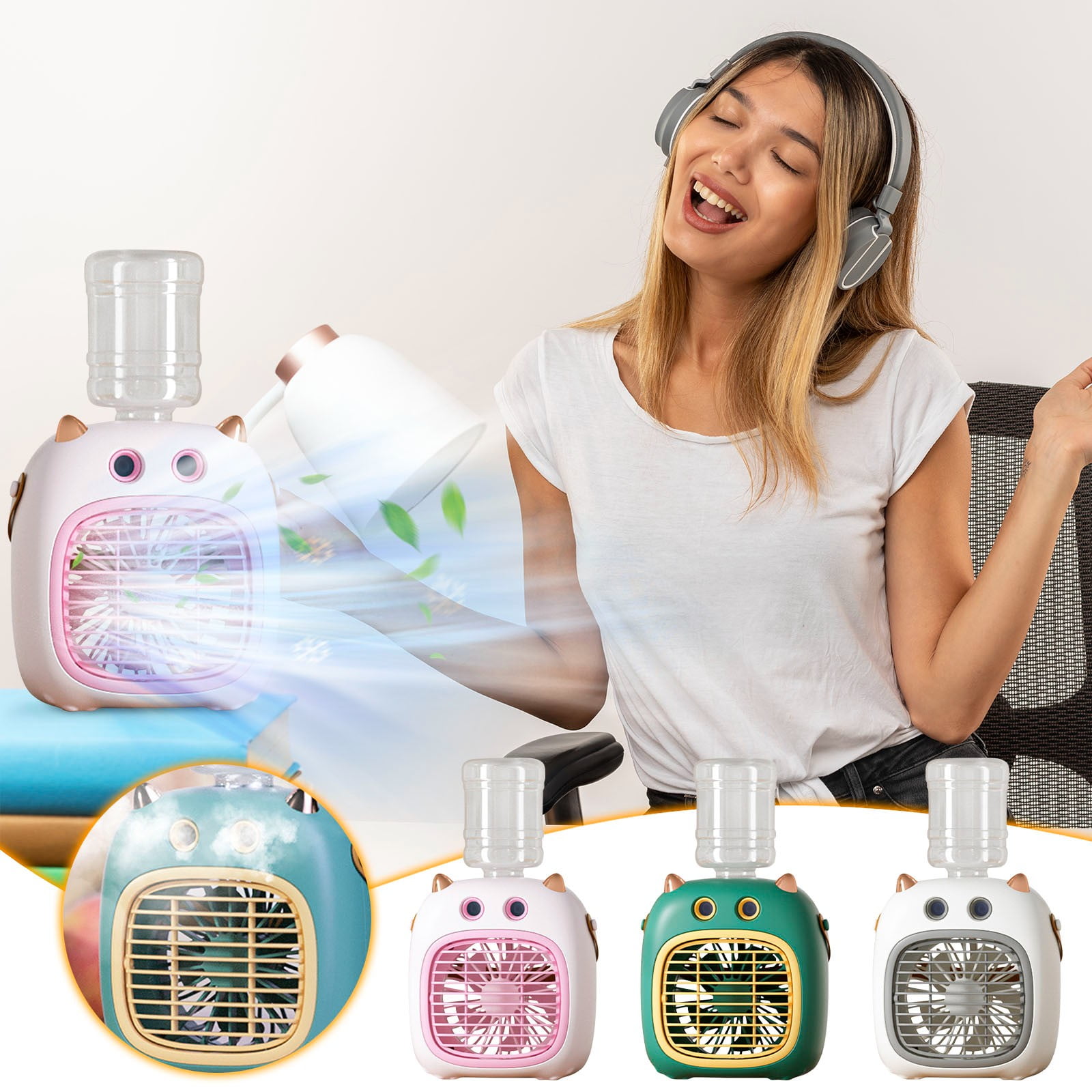 BCZHQQ All-in-One Mini Portable Air Conditioner - Rechargeable ...