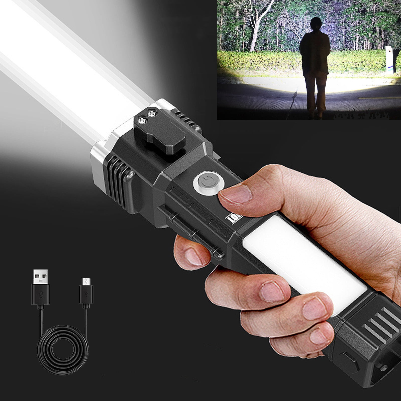 BCZHQQ Car Hammer Flashlight,Emergency Escape Tool with Window Breaker ...