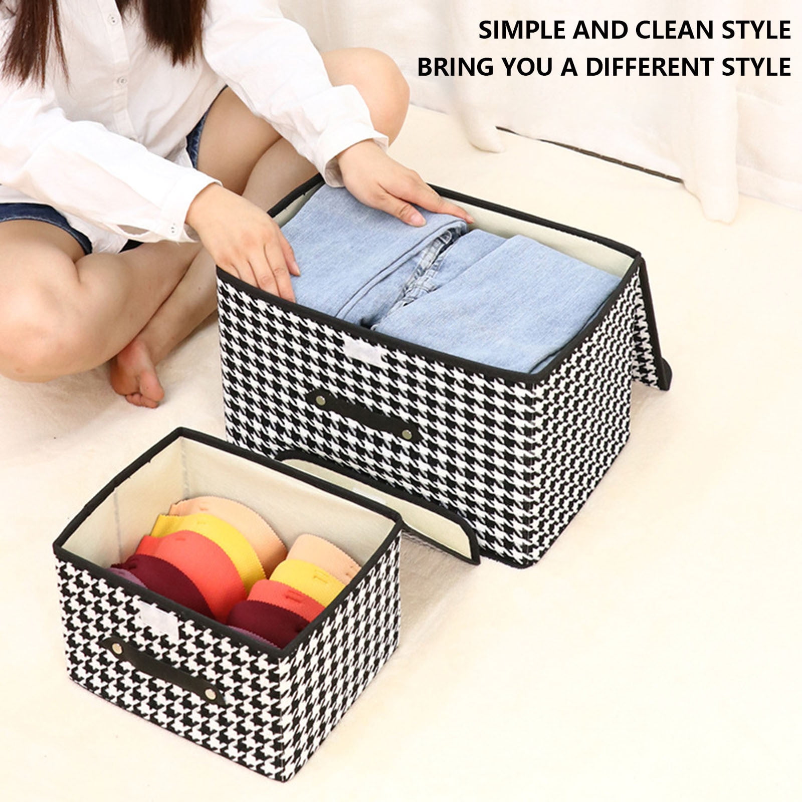 BCZHQQ Collapsible Storage Cube Bins - 11'' Fabric Cubby Organizer ...