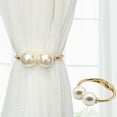 BCZHQQ Curtain Tiebacks,Decorative Pearl Gold Large Bracelet Curtain ...