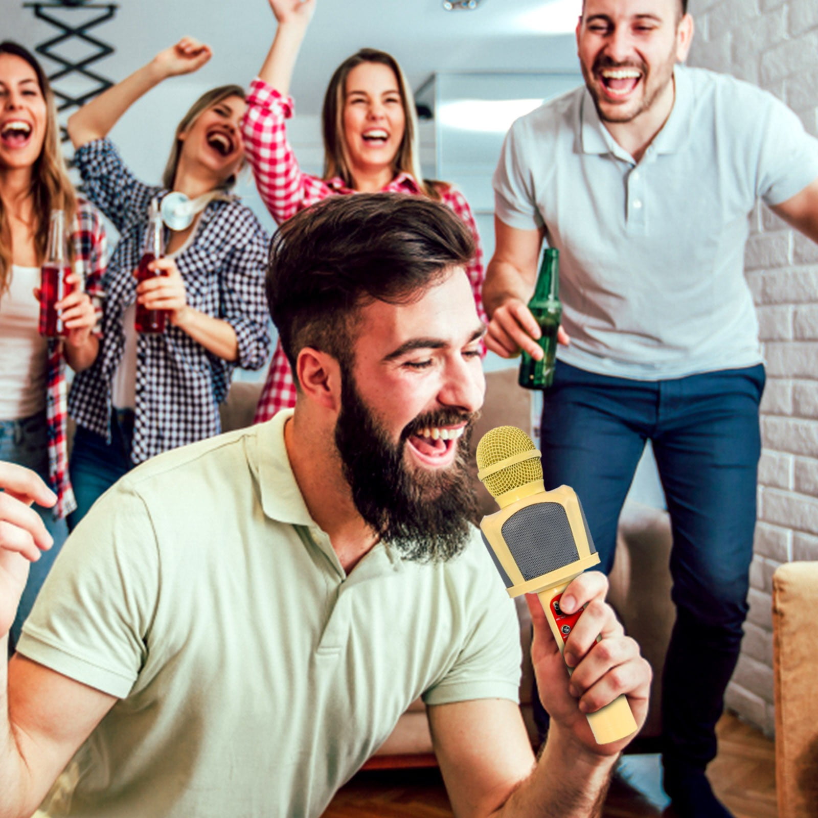 BCZHQQ Karaoke Artifact: Wireless Bluetooth Microphone & Speaker ...