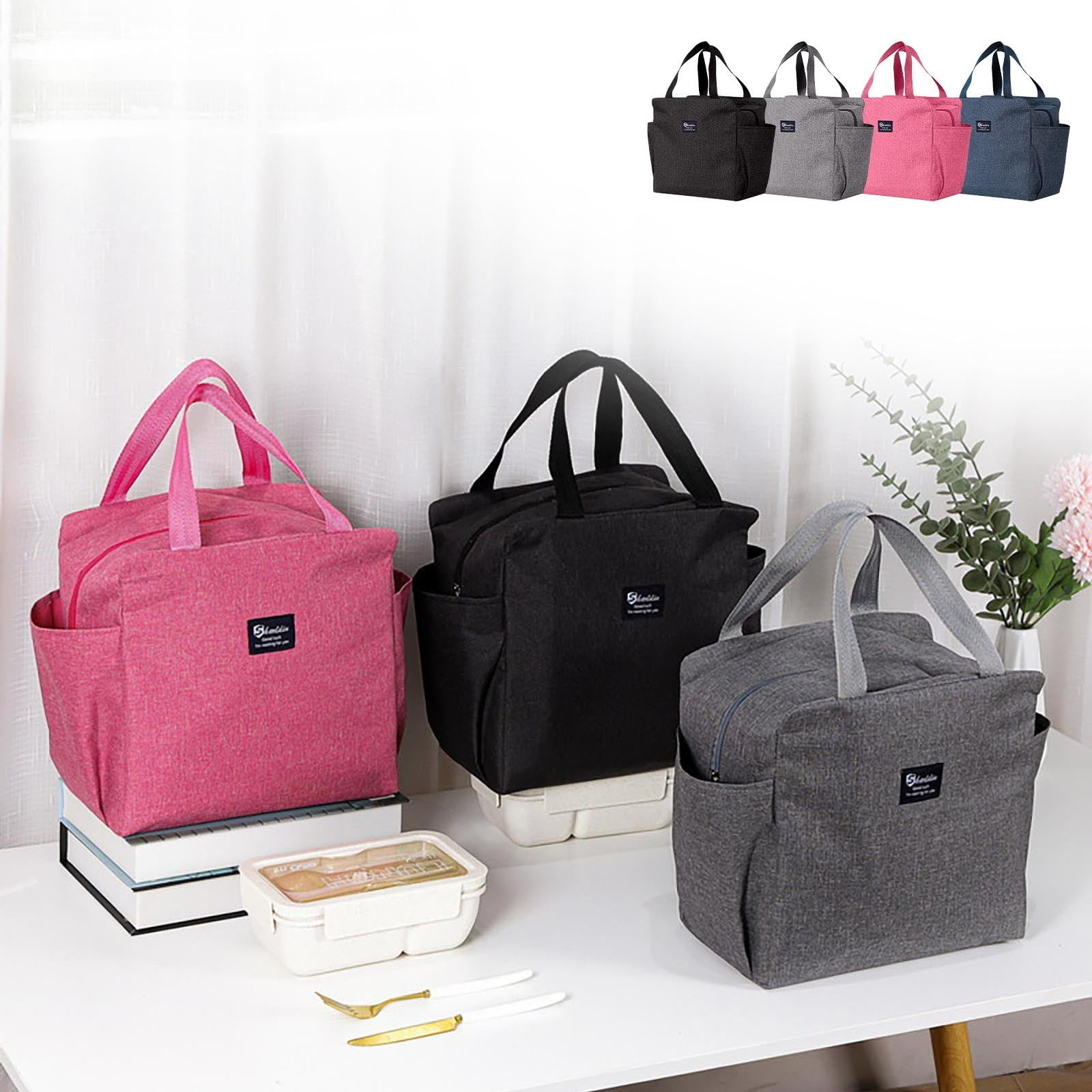 BCZHQQ Large Capacity Insulated Lunch Bag Tote - Stylish & Spacious ...