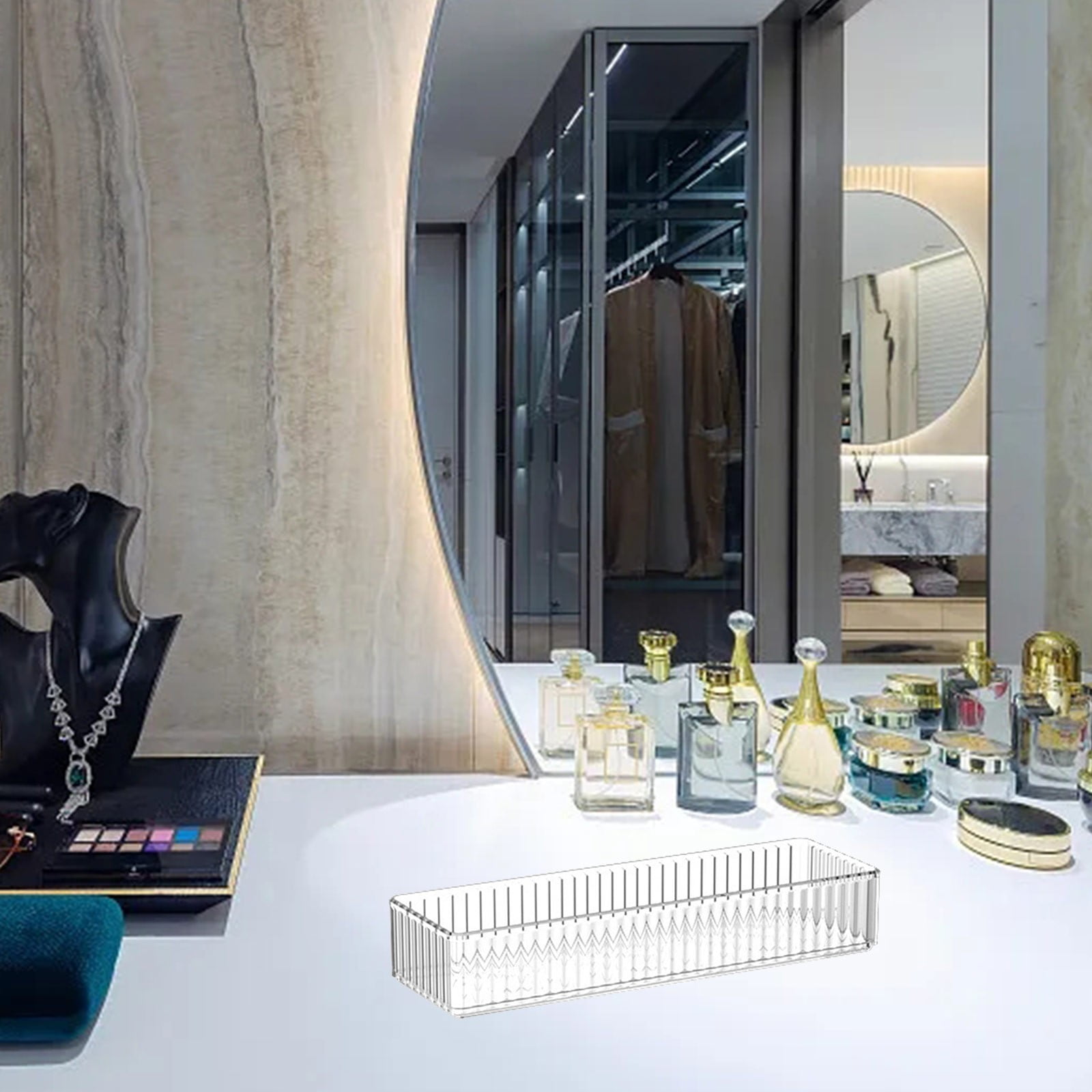 BCZHQQ Large Stackable Storage Drawers,Clear Acrylic Drawer Organizers ...