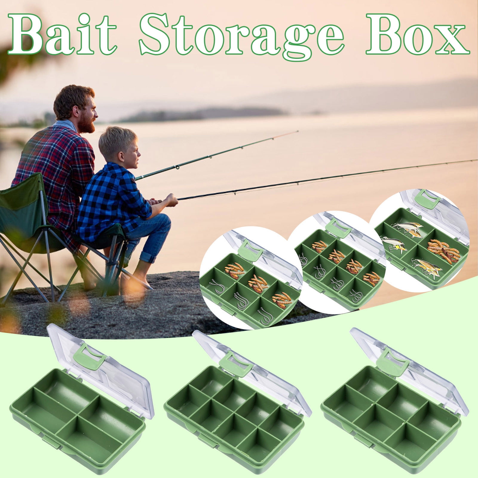 BCZHQQ Mini Tackle Box Waterproof Small Tackle Box Organizer Pocket ...