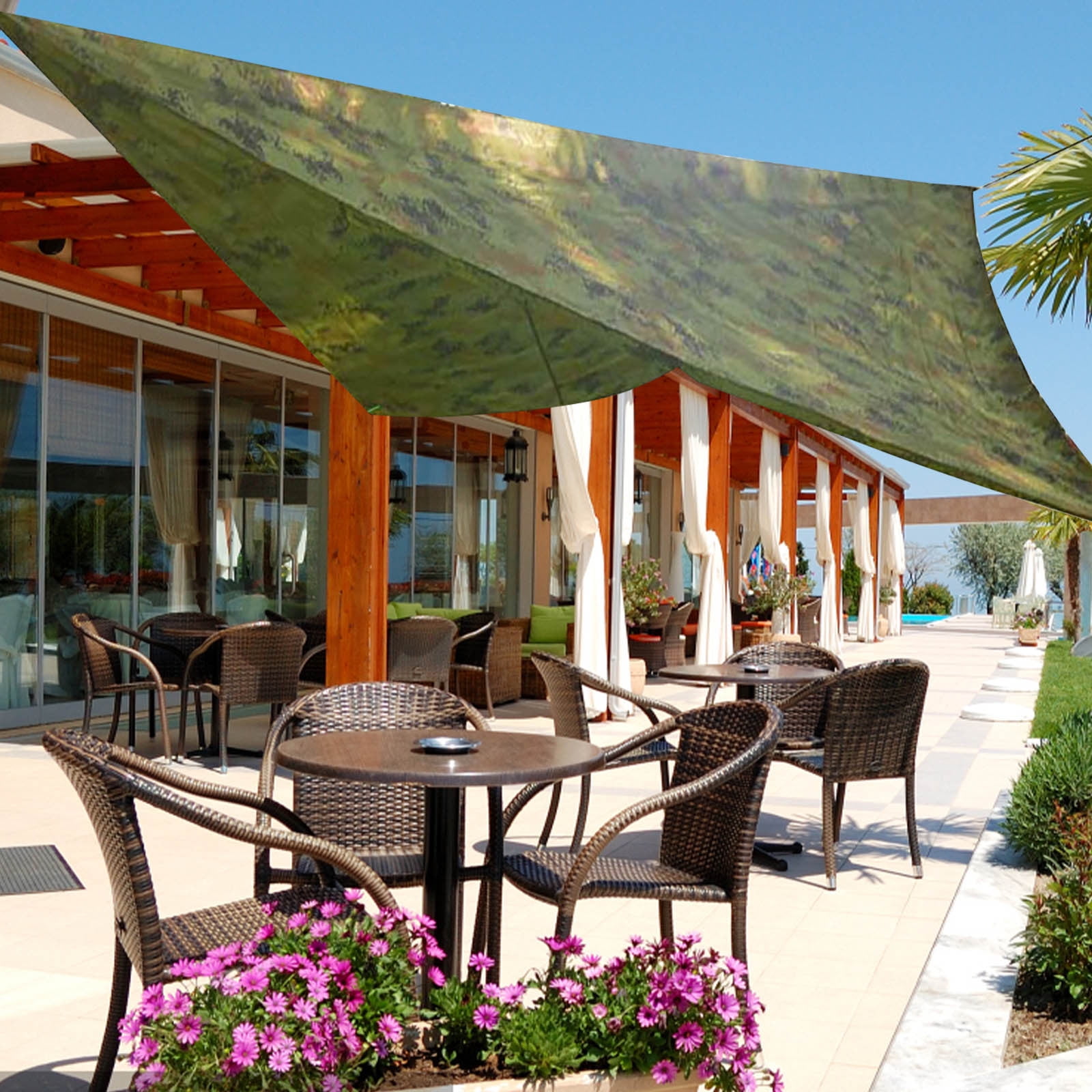 BCZHQQ Outdoor 90.55x55.11in Triangular Canopy Tent, UV-Blocking Beach ...