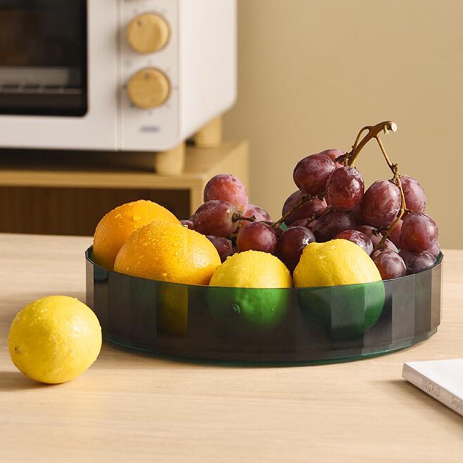 BCZHQQ Round Plastic Clear Rotating Turntable Organization & Storage ...