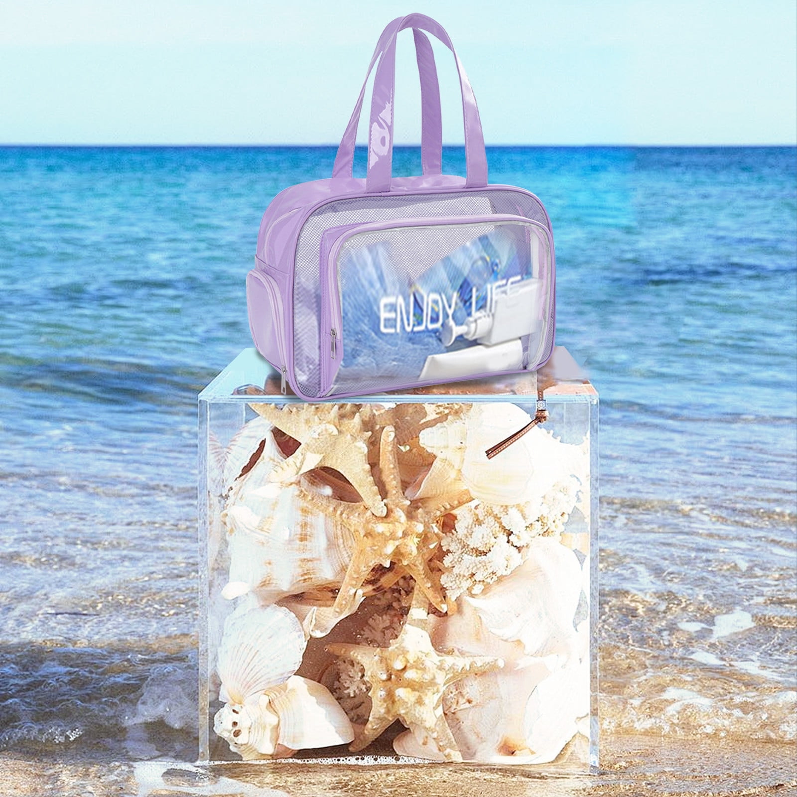 BCZHQQ Sandproof & Waterproof Beach Bag with Dry/Wet Compartment ...