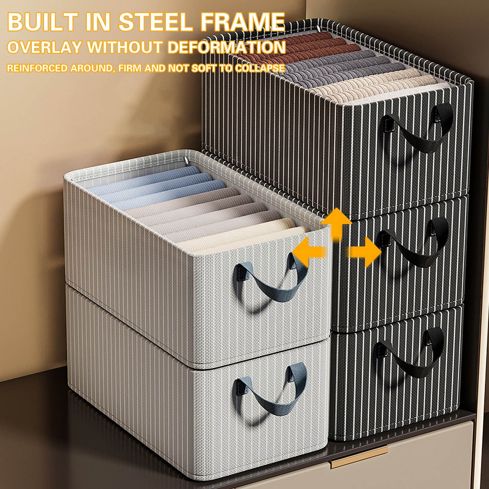 BCZHQQ Storage Bins,Fabric Storage Bins for Shelves,Extra Large Storage ...