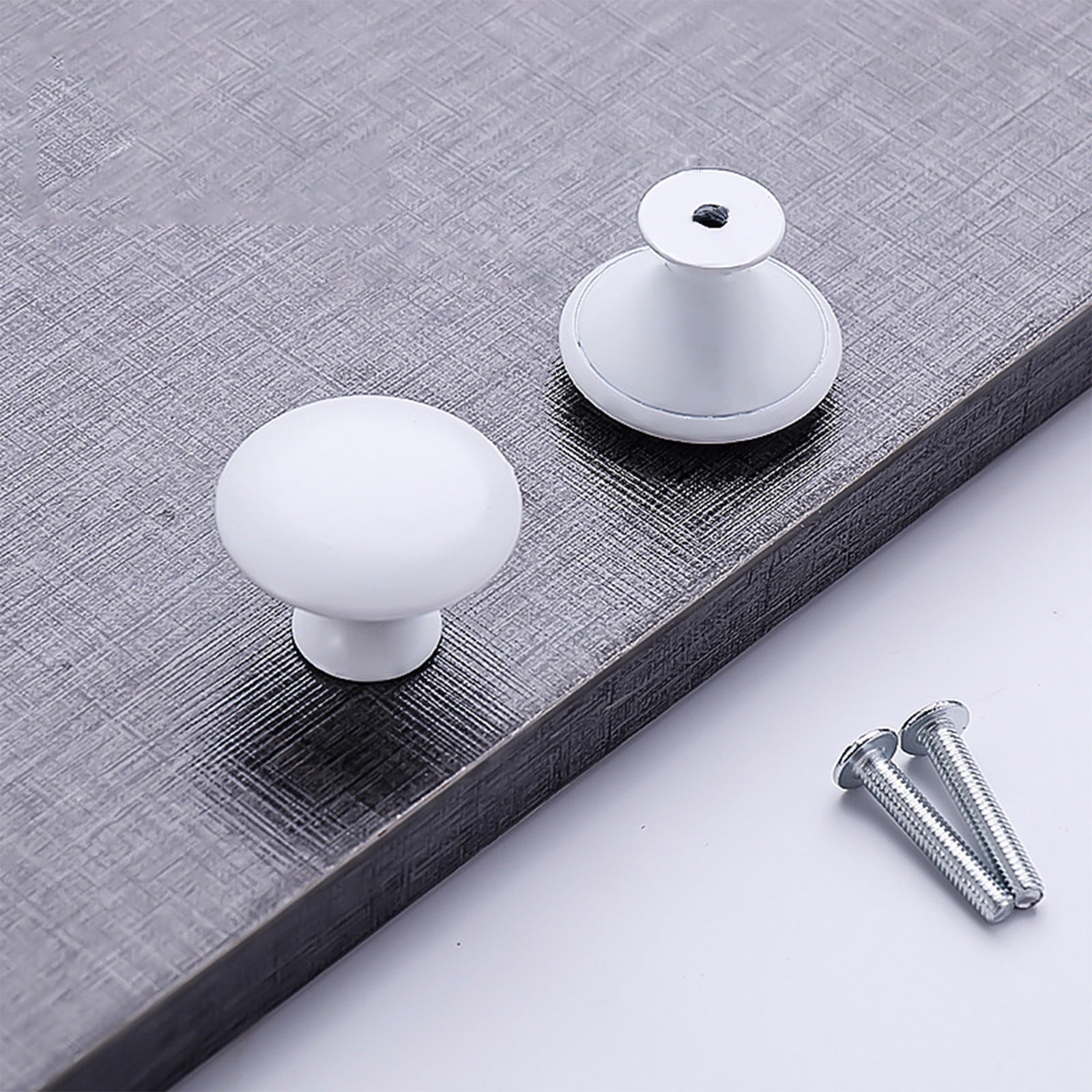 BCZHQQ White Cabinet Hardware Round Mushroom Knob Drawer Handles 30mm/1 ...