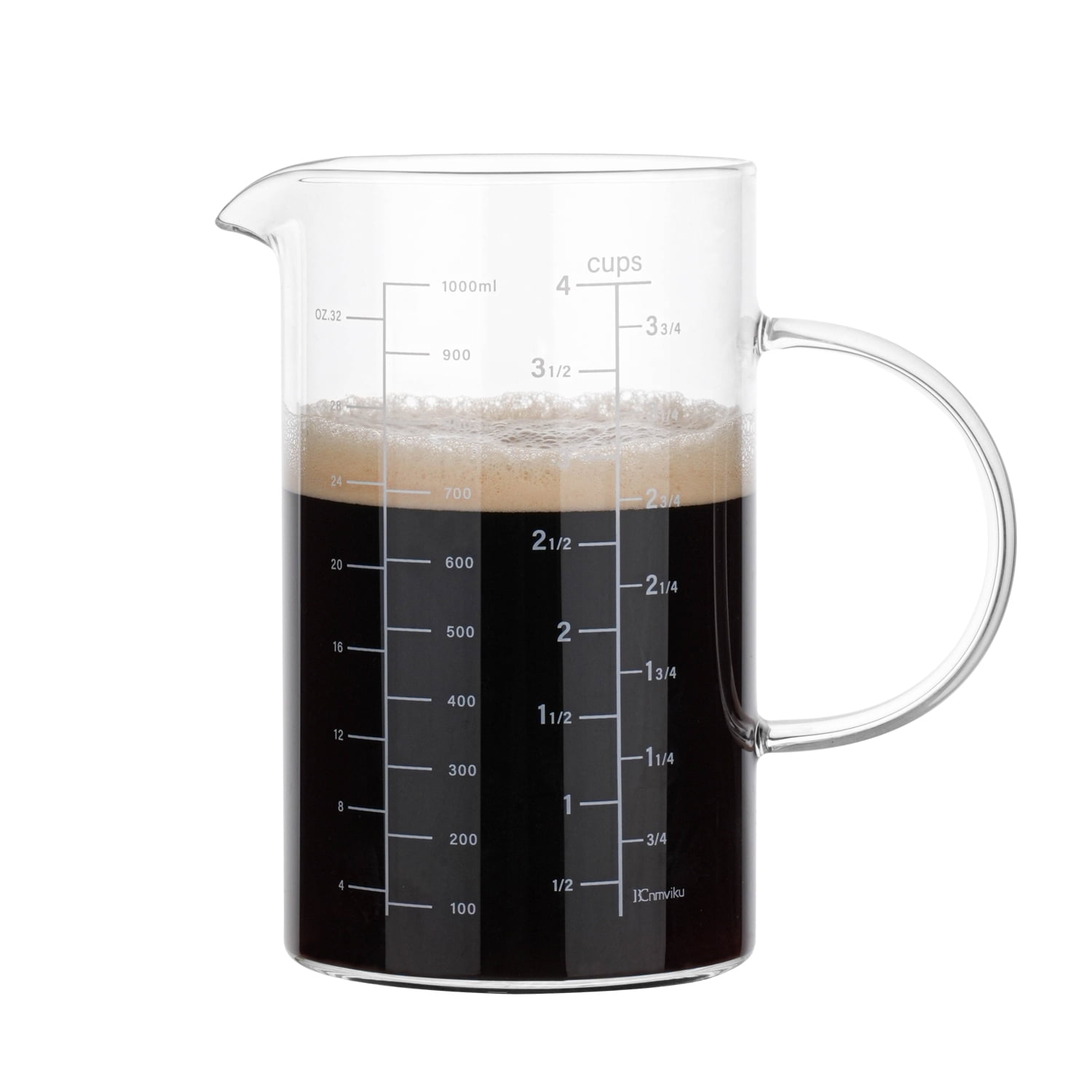 BCnmviku Glass Measuring Cup, Insulated handle, V-Shaped Spout, High ...