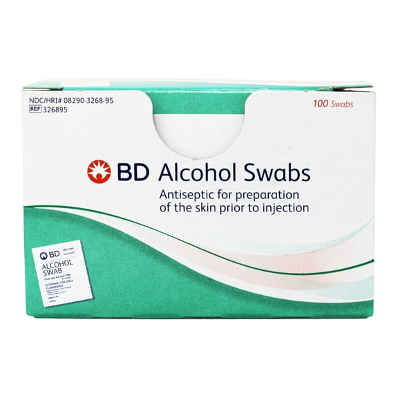 BD Alcohol Swabs, 100 Count (Pack of 12) - Walmart.com