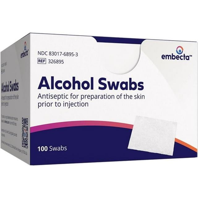 BD Alcohol Swabs, Individually Wrapped, 100 Count 4 Pack for Safe ...