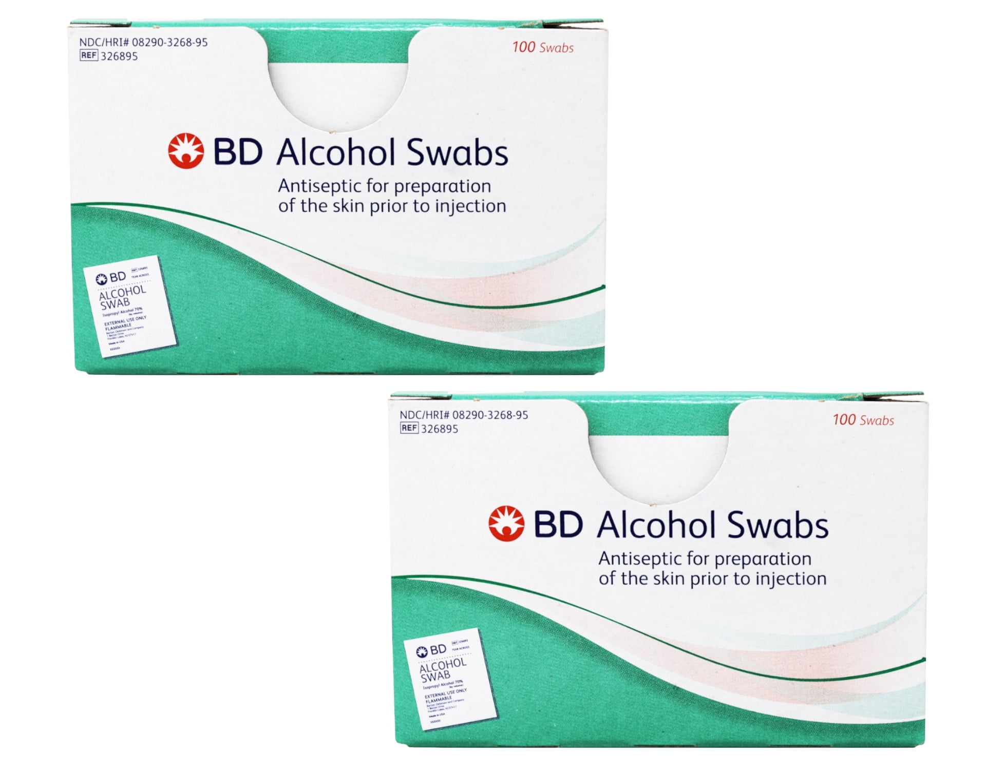 BD Regular Alcohol Swabs, 100 Count (Pack of 2) - Walmart.com