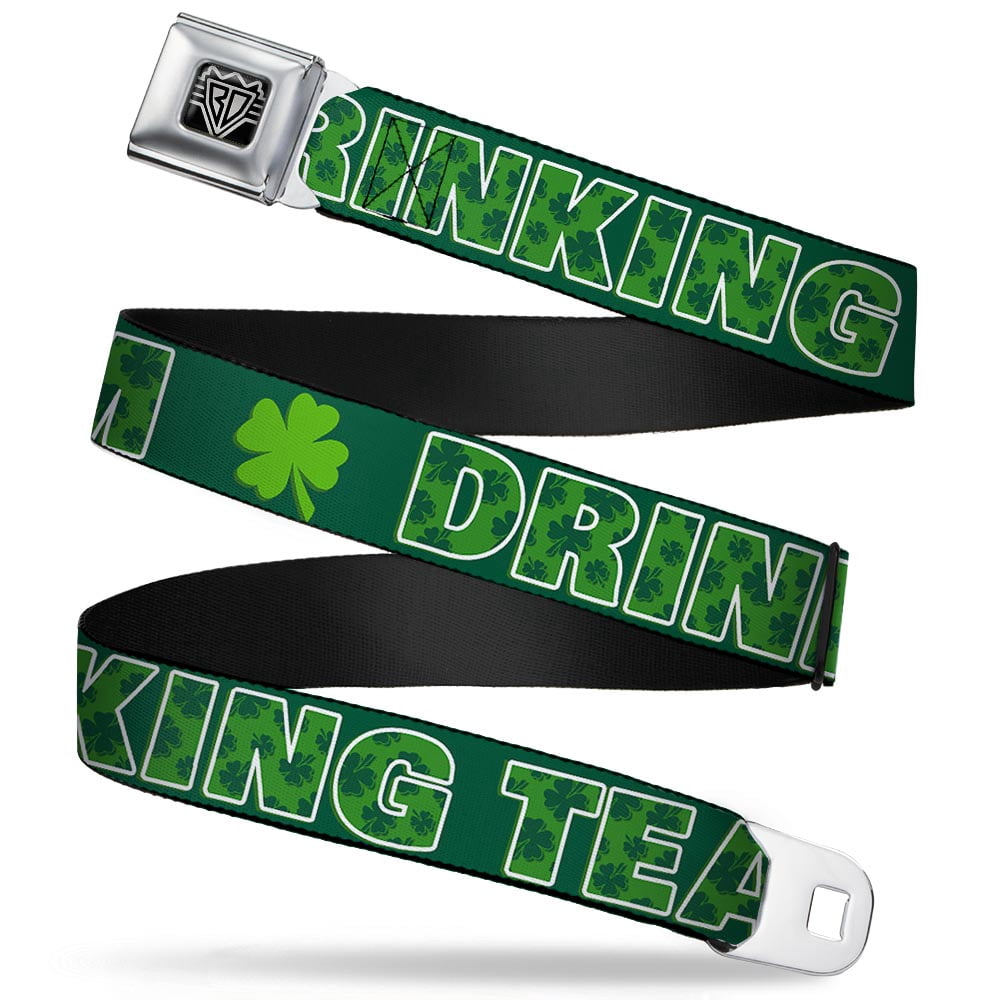 BD Wings Logo Brushed CLOSE-UP Black Silver Seatbelt Belt - St. Pat's ...