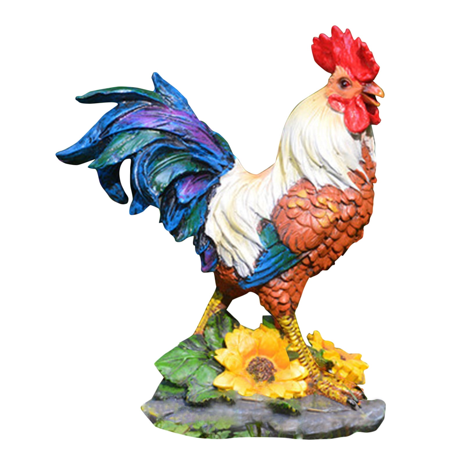 BDDVIQNN Desktop Dress Up Rooster Decoration Garden Garden Decoration ...