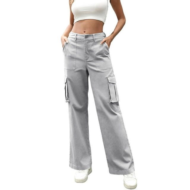 Bddviqnn Womens Cargo Pants Cargo Pants Women High Waist Casual Pants