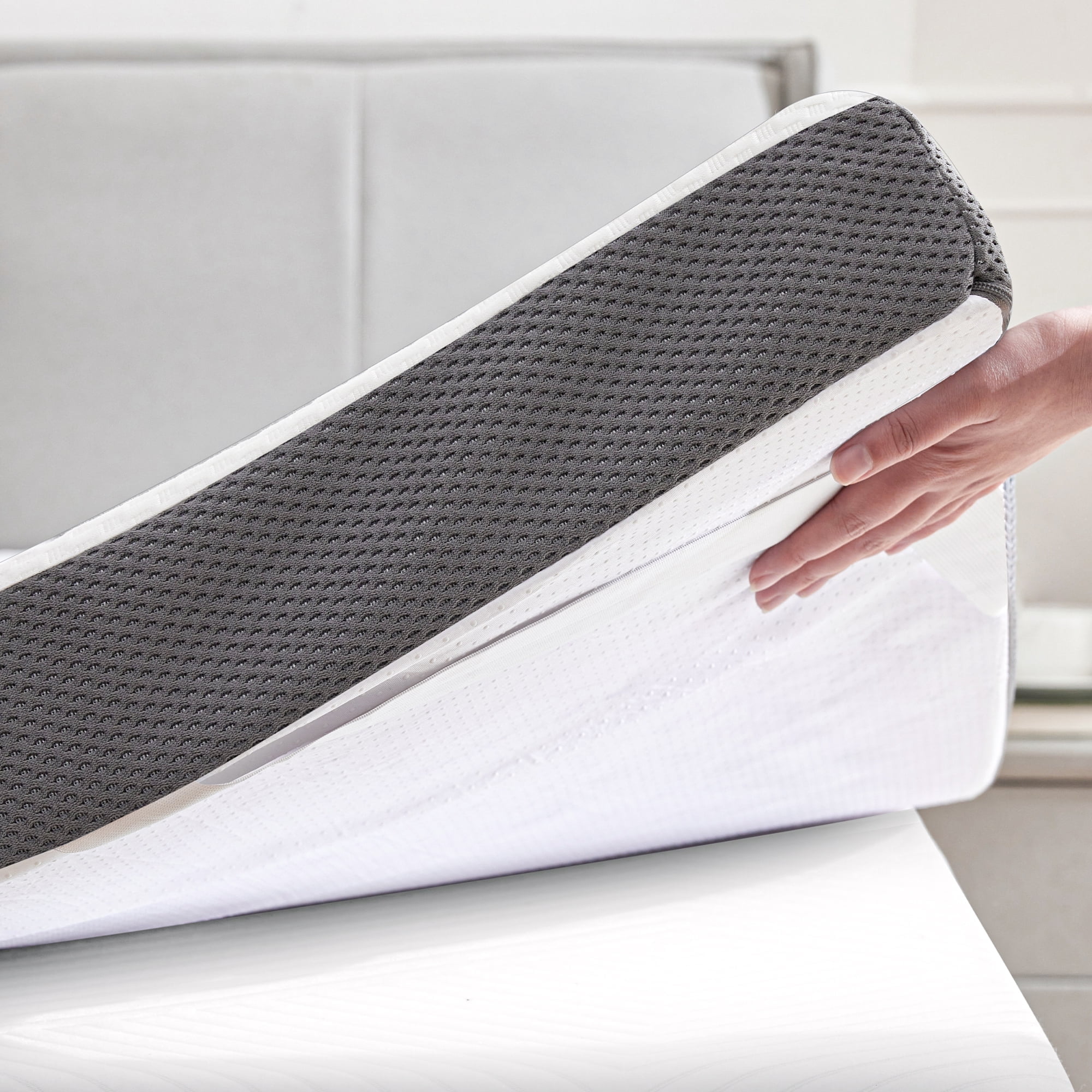 "BDEUS 3"" Gel Memory Foam Mattress Topper Queen, Supportive Bed Pad ...