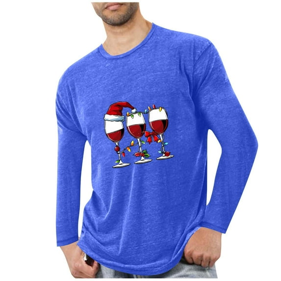BDFZL Christmas Pajamas For Men Crew Neck Long Sleeve Xmas Tree Red ...