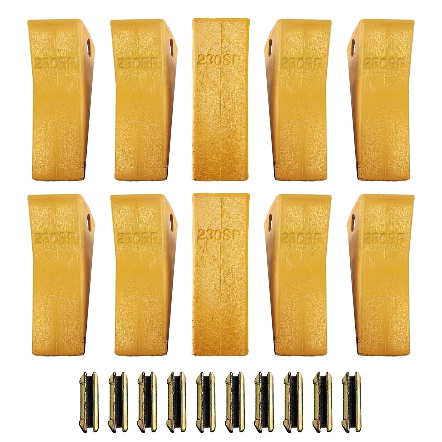 BDI WEAR PARTS 10 Set 230SP Forged Bucket Teeth with TF23P Flex Pins ...