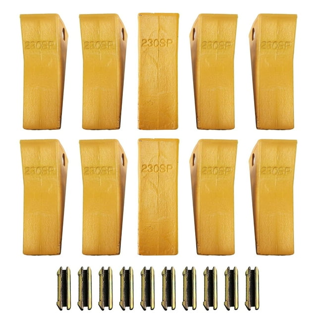 BDI WEAR PARTS 10 Set 230SP Forged Bucket Teeth with TF23P Flex Pins ...