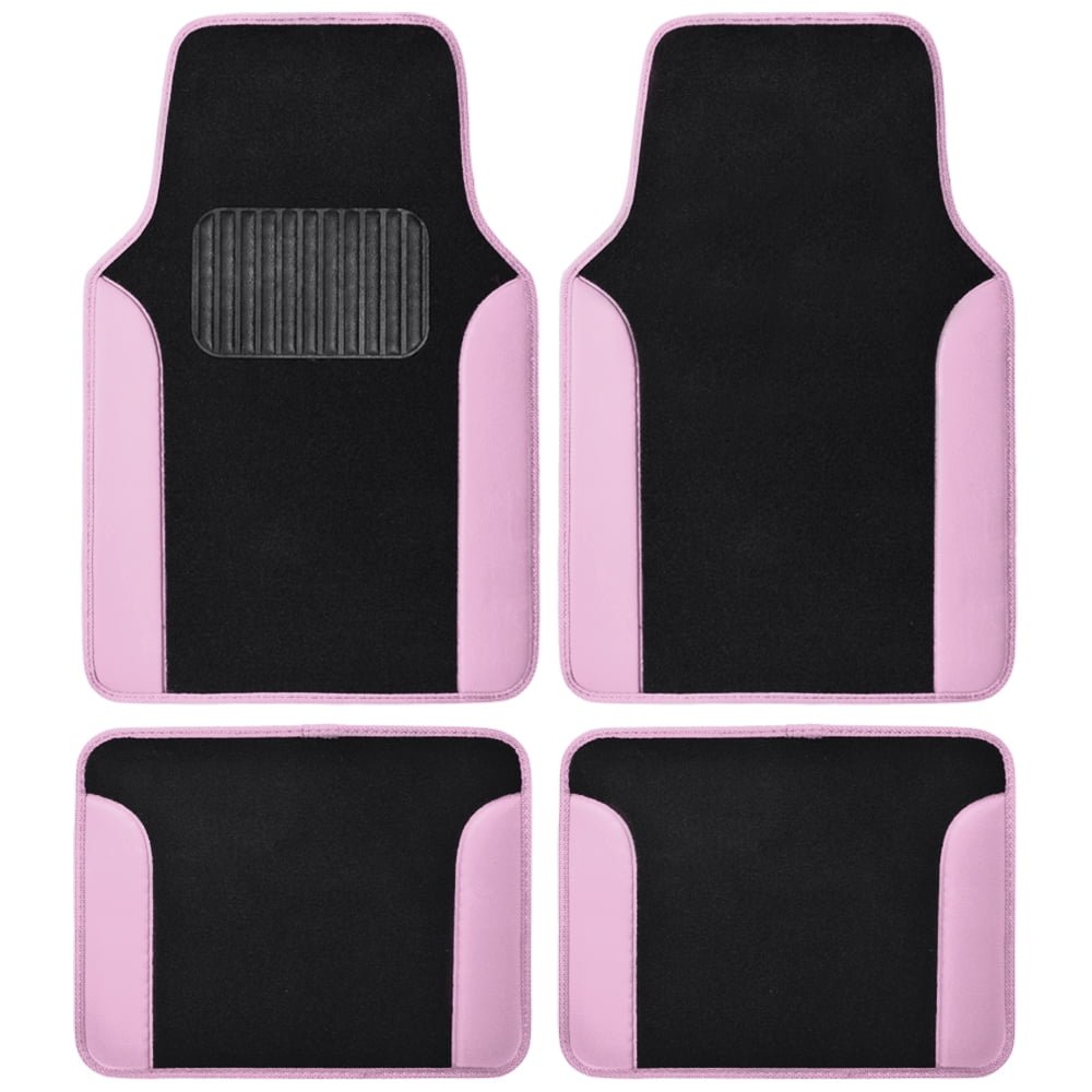 BDK Auto MT-202-PK: Carpet Vinyl Mats 4 Pcs/Pink - Walmart.com