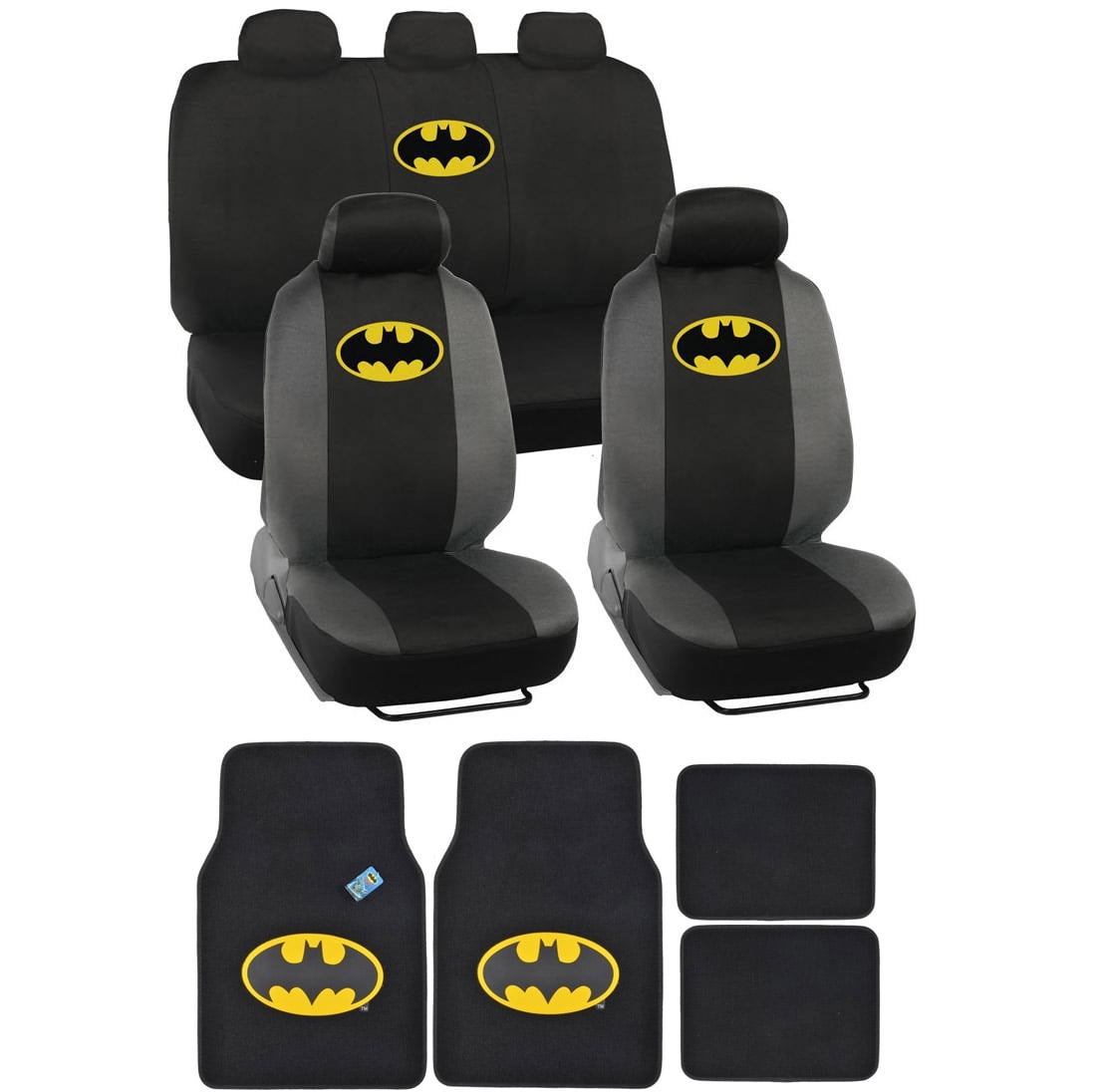 BDK Batman Seat Covers with Floor Mats Full Set, Holiday Car Auto ...