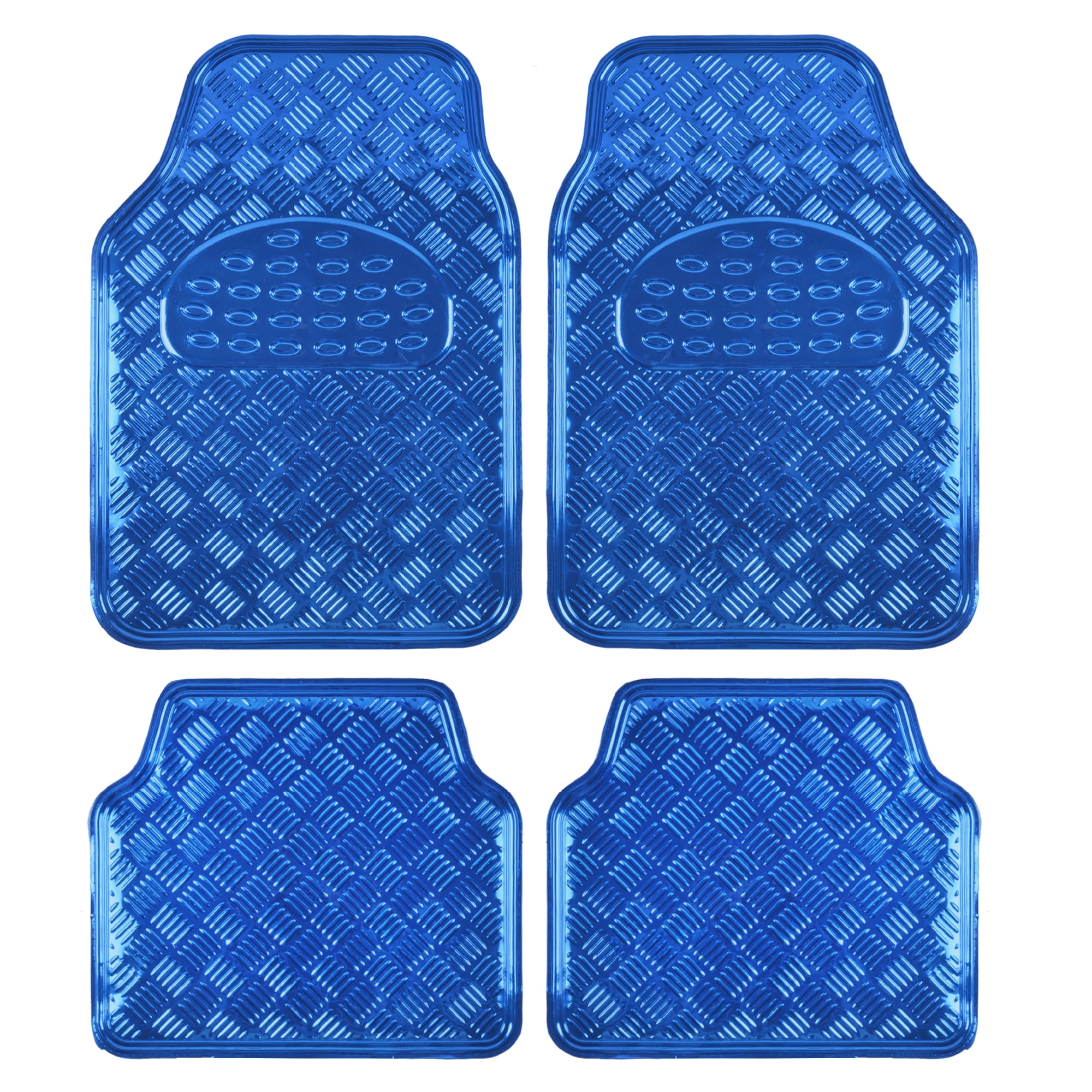 BDK Blue All Weather Heavy Duty Universal Fit Car Floor Mats Interior ...