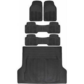BDK Heavy Duty Diamond Complementary Rubber Rear Floor Mats Liners, All ...