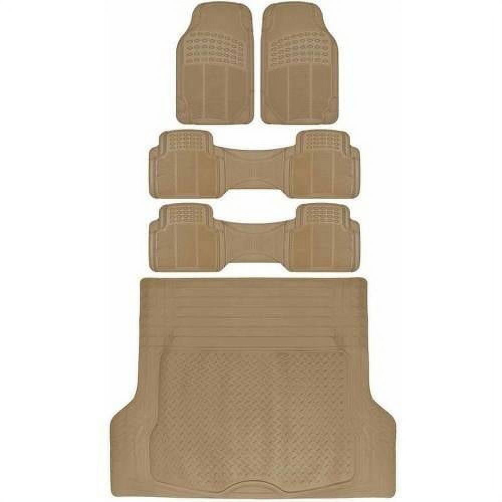 BDK Car SUV and Van Floor Rubber Mats with Cargo Trunk Mat, Heavy Duty ...